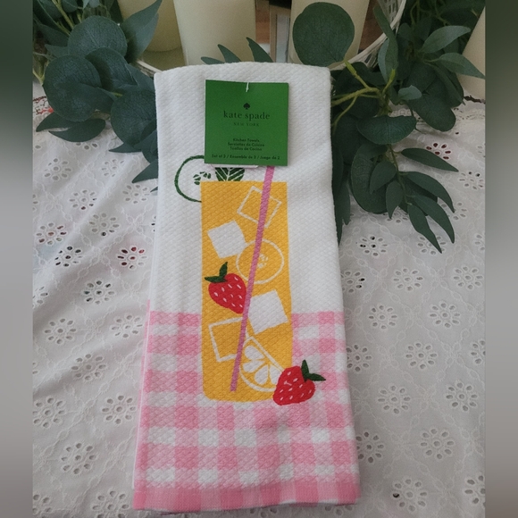 kate spade | Kitchen | Kate Spade Pink And Yellow Lemonade Kitchen ...